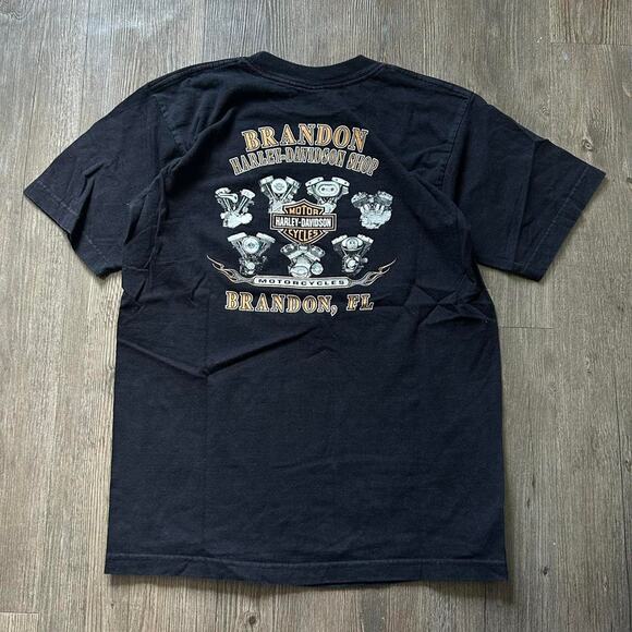Harley-Davidson | Shirts | Y2k Harley Davidson Motorcyle Engines Black ...